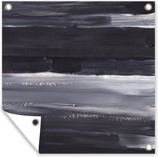 Tuinposter - Abstract - Verf - Zwart - Poster voor buiten ...