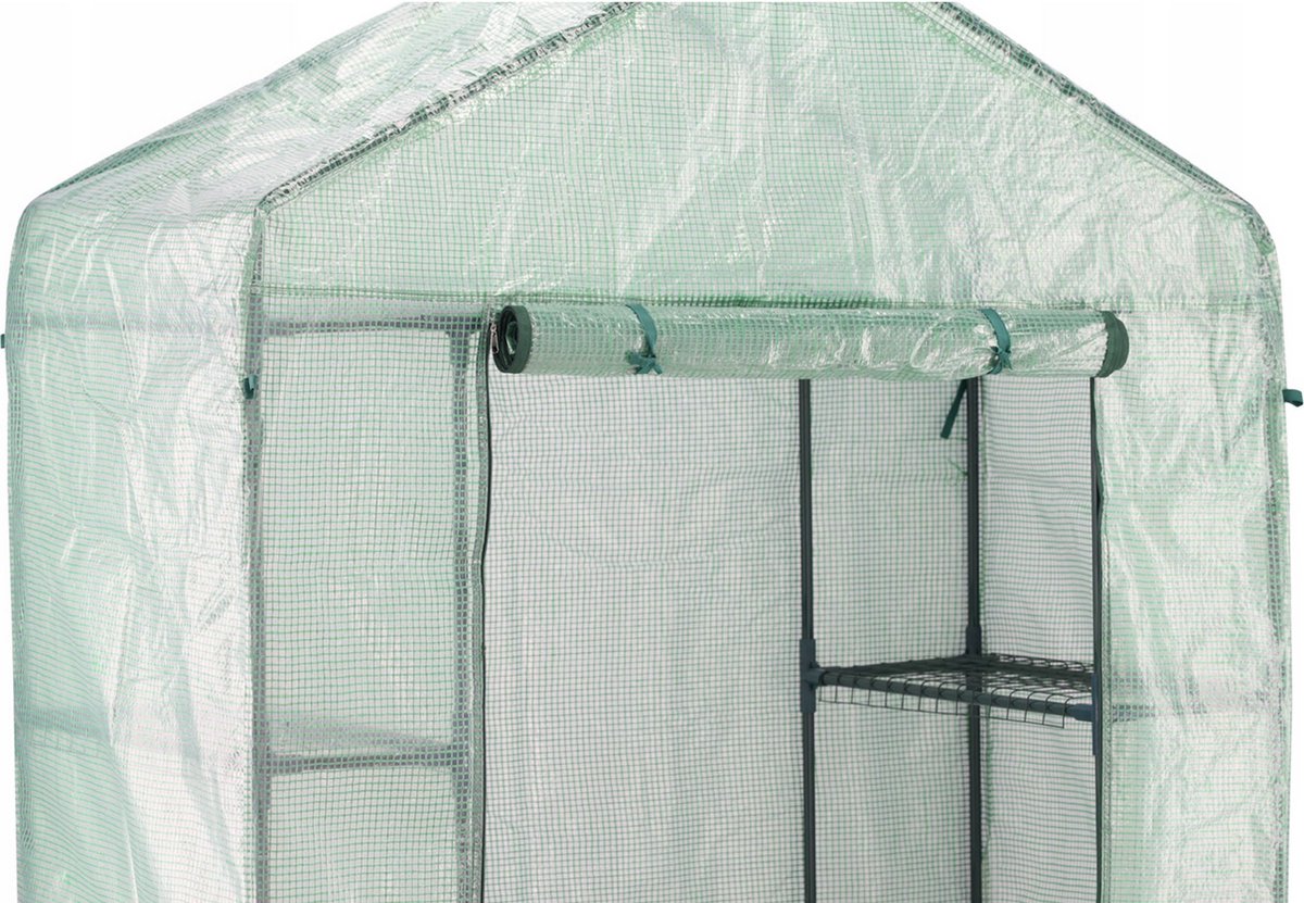 Tunnel, tuinkas met planken, groen, 140x73x200 cm | bol.com