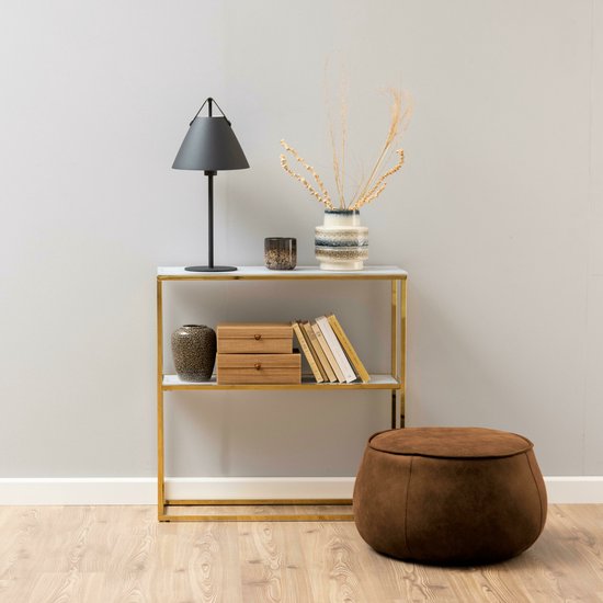 Sohome Sidetable Aubri - 80cm - Wit/Goud | bol