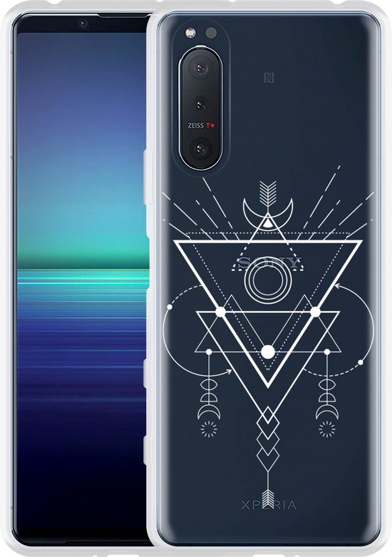 Sony Xperia 5 II Hoesje Abstract Moon White Designed by Cazy | bol.com