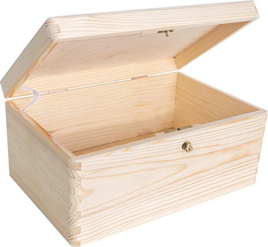 Creative Deco Houten opbergkist - Grote doos met deksel - 30x20x14 cm | bol