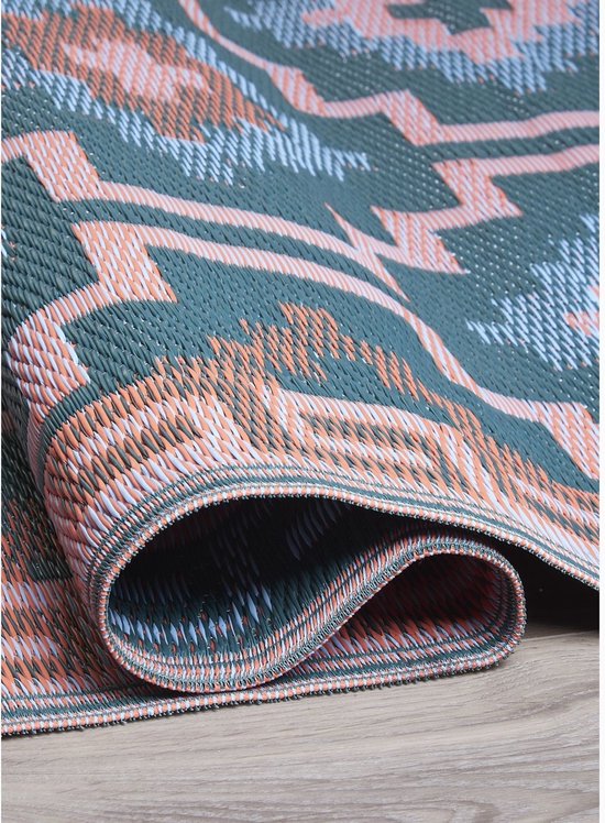 LM-Collection Tibet Outdoor Vloerkleed - 240x300cm - Groen/Bruin ...