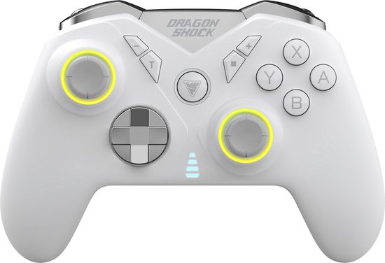 DragonShock - NEBULA PRO - Witte gamingcontroller met peddels Bluetooth ...