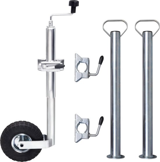 vidaXL - Neuswiel - met - 2 - staanders - en - 3 - spanklemmen - 48 ...