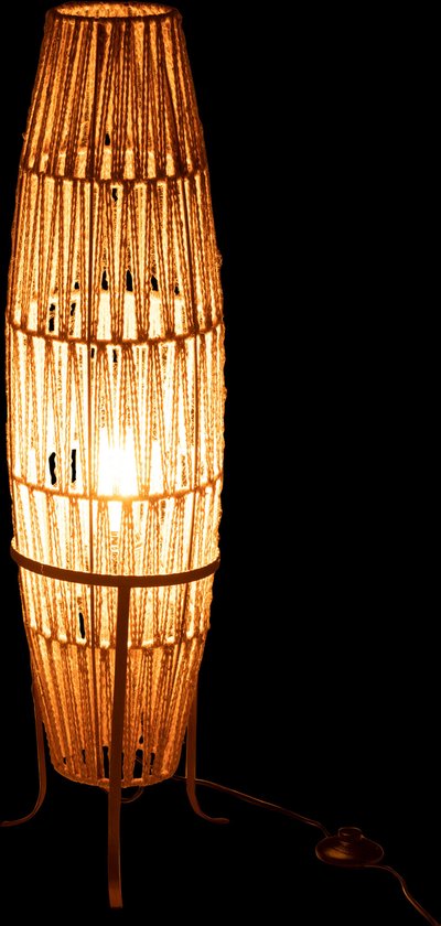 J-Line staanlamp Gewoven - jute - beige - small | bol
