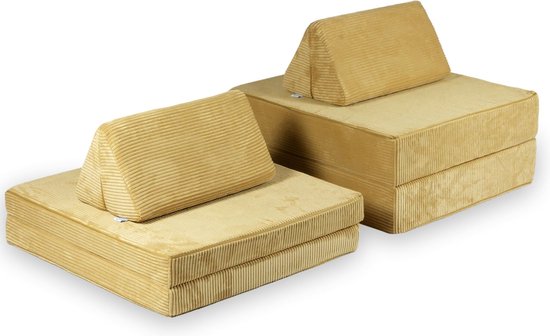 XXL Modulaire bank - Speelsofa- Rib Velvet - Sand Comfort (inclusief 2 ...
