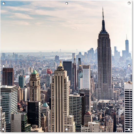 Tuindoek New York - Mist - USA - 100x100 cm | bol