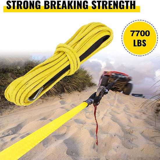 15 m Nylon-Polyethylene Fiber Synthetic Tow Rope 6 mm Diameter for SUV ...