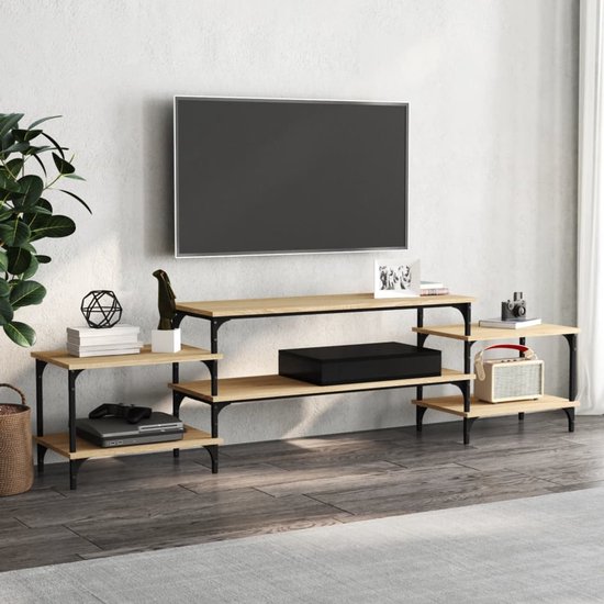 vidaXL Tv-meubel - 197x35x52 cm - Sonoma eiken TV Meubel - Salontafel ...