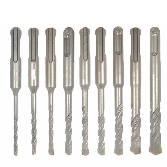 9 stks Elektrische Hamer SDS Plus Boor Bits Set 110mm Concrete Wall Brick Block... | bol
