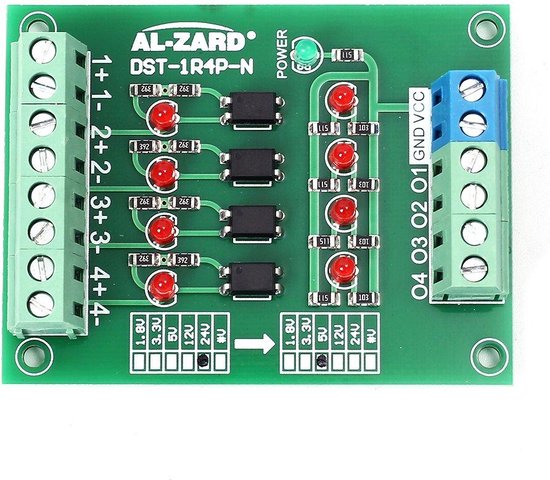 Optocoupler Isolator PLC Signal Level Voltage Converter Board Module 3 ...