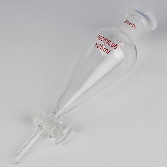 Scheiding Trechter met Glazen Kraankraan - Chemische Scheiding - 125 ml ...