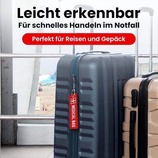 Sleutelhanger Medische Tas - Rood Kofferlabel - EHBO Noodhulp | bol