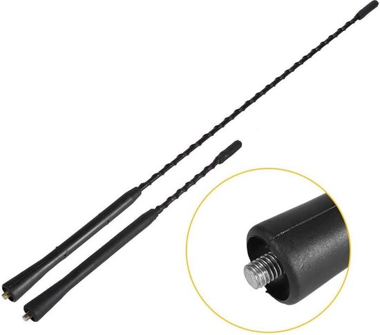 Universele Autoantenne Mast Metaal en Kunststof - Dak Antenne - Stereo ...