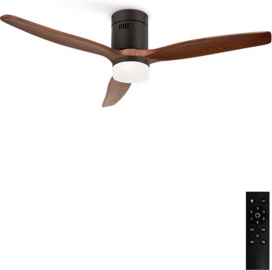3 Blad Plafondventilator - Moderne LED Ventilator Lamp - 6 Snelheden - Bedienbaar Met... | bol