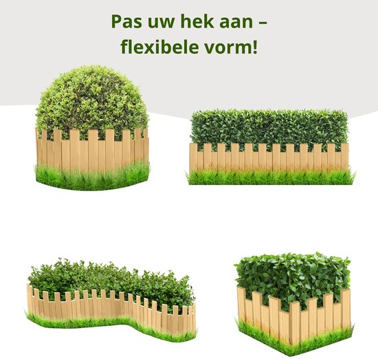 Floranica Flexibele Borderrand Gazonrand Perkrand 2 m x 30 cm Natuurlijk Bloembedrand... | bol