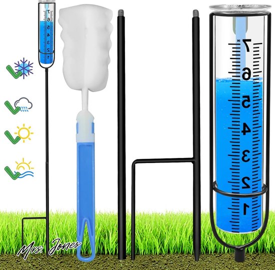 Mrs. Jones Regenmeter voor buiten - vorstbestendige regenbescherming ...