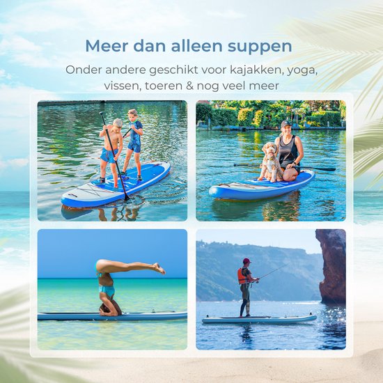 Supper Sup Board XL - opblaasbaar - 220kg - 335 x 81 cm - voor 2 ...