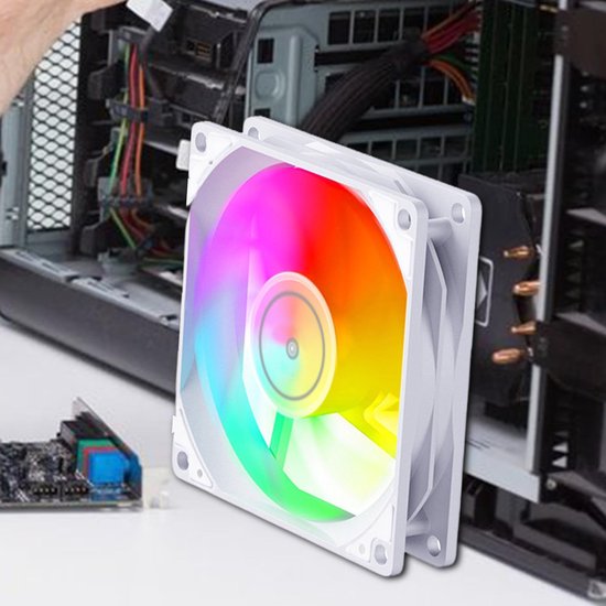 RGB PC Cooler Fans, 9 Leaves Design Computer Case Fan, 4pinComputer ...