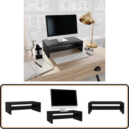 vidaXL Monitorstandaard zwart - praktisch en stijlvol Monitorstandaard ...