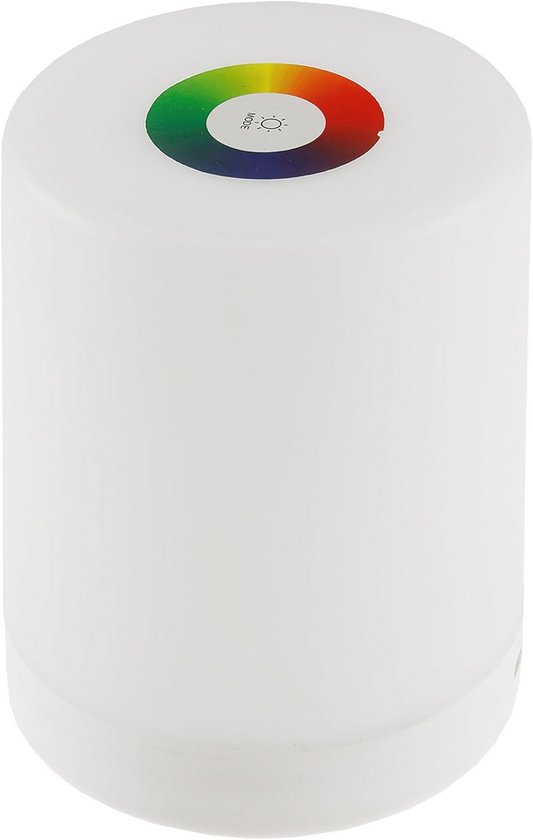 Dimbare LED tafellamp met touch bediening en RGB kleurniveau | bol