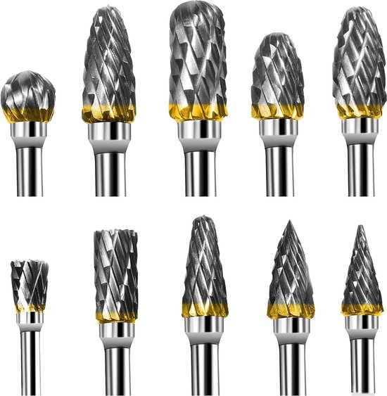 Hardmetaal Draaifrees Set - 10 Stuks Wolfraamcarbide Frezen voor ...