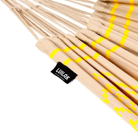 Luilak 1 persoons hangmat met bevestigingsset - 100% Katoen - 300x140cm ...