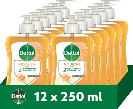 Dettol Handzeep - Extra Care Droge en Normale Huid Honing & Galamboter 250ml x12 | bol