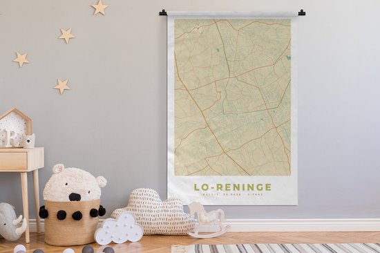 Wandkleed - Wanddoek - België - Lo-Reninge - Plattegrond - Kaart ...