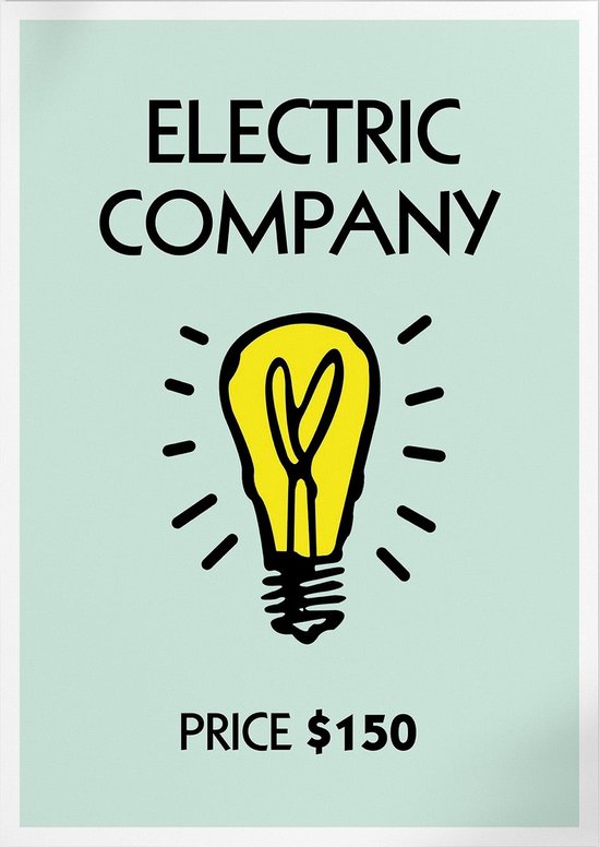 Electric Company (Monopoly) | Poster | A3: 30 x 40 cm | bol