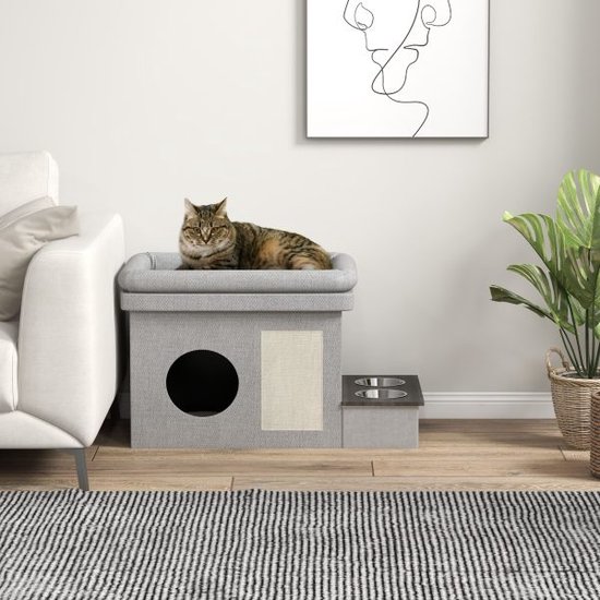 Kattenhuis - ComfortCat - Heerlijk Zacht - Grijs | bol