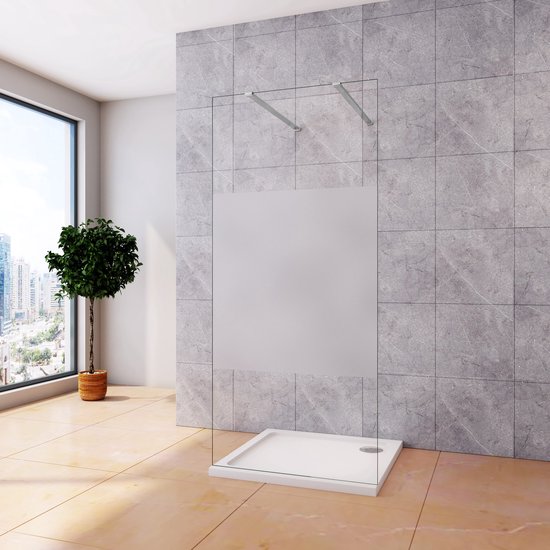 Inloopdouche 67,7x200cm,8mm NANO EasyClean veiligheidsglas matglas,N ...