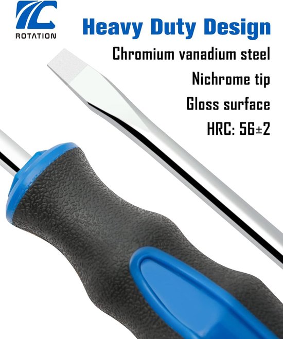 8-delige magnetische schroevendraaierset met Nichroom-punt, 4 kruiskop ...