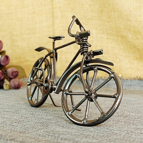 Fietsfiguren, decoratie, miniatuur, metalen fietsmodeldecoratie ...