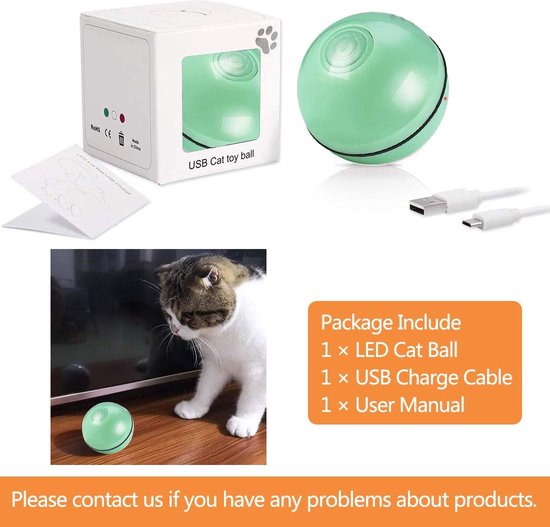 Kattenspeelgoed bal interactieve automatische zelf roterende rollende ...