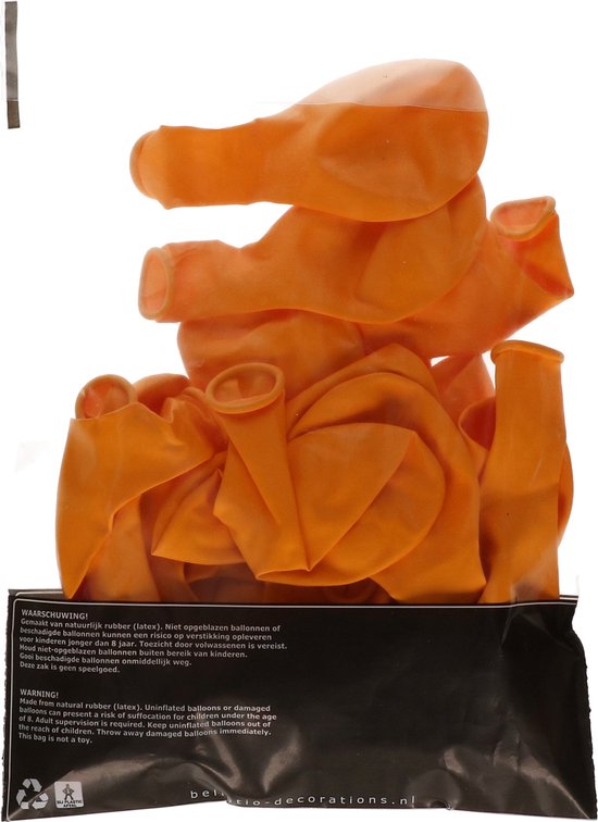 Bellatio Decorations ballonnen - 10x stuks - fel oranje - 28 cm ...