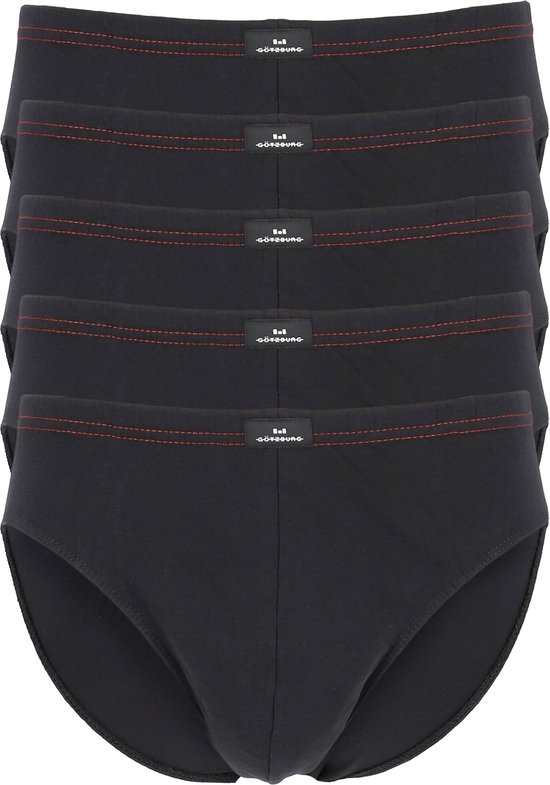 5-pack heren slips zwart - 740921 - Zwart heren ondergoed multipack - M ...