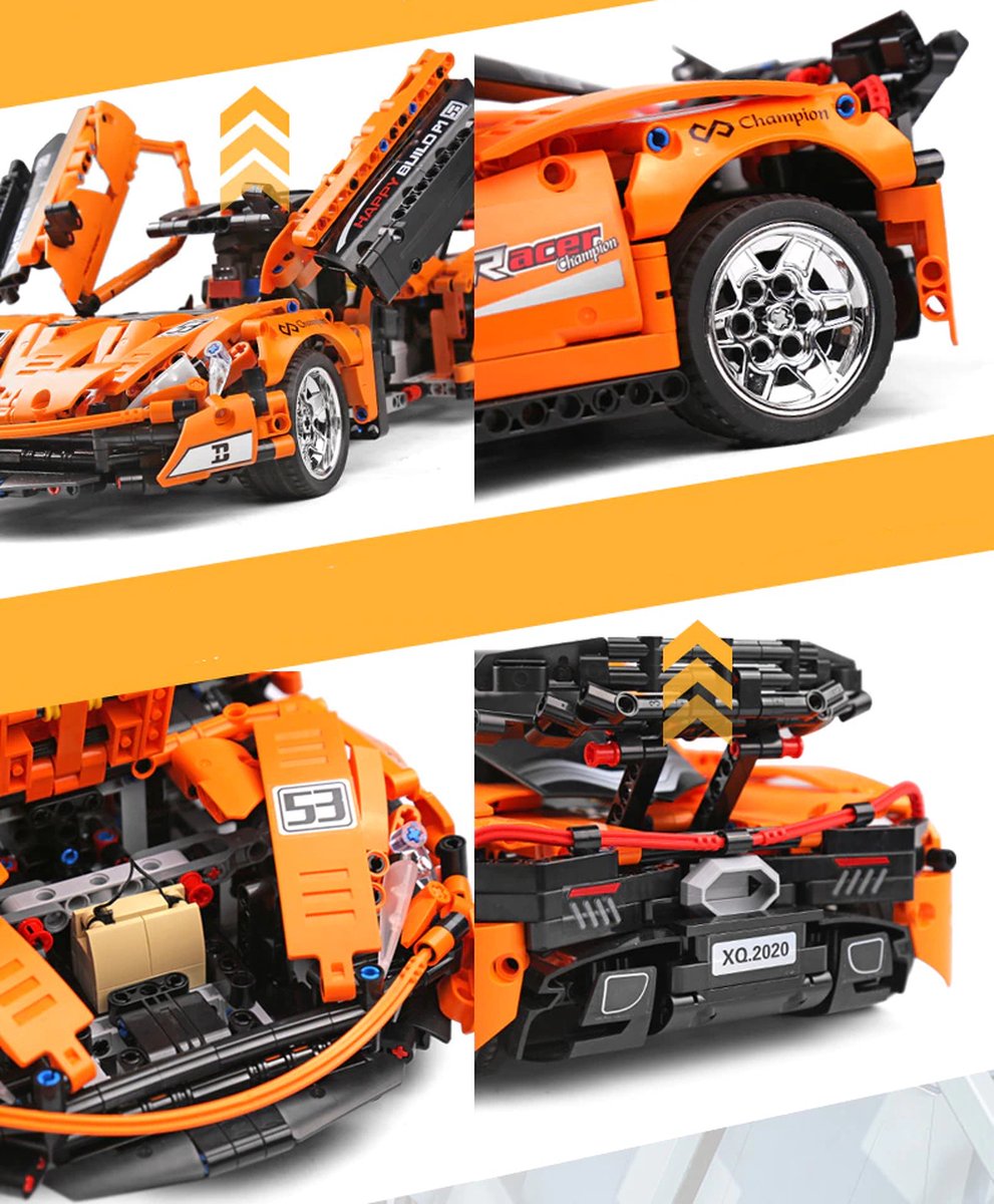 Afstandsbestuurbare Auto - Bouwpakket 1364 Stenen - Raceauto - Autos ...