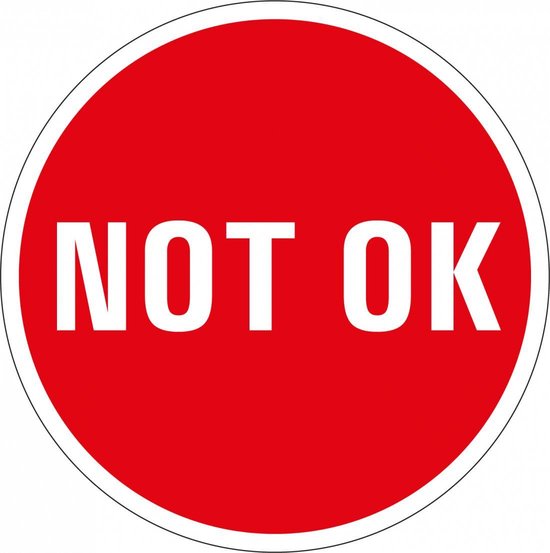 Not OK controlesticker, op vel 20 mm - 36 per kaart | bol.com