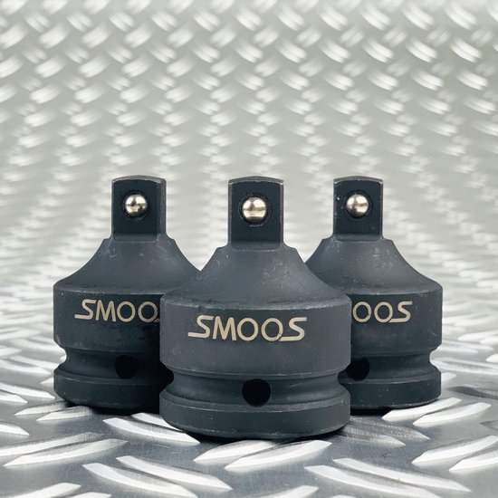 Smoos® Kracht verloopdop van 3/8 naar 1/4 - 3 stuks - Zwart | bol.com