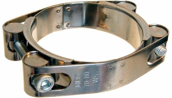 Industrie klemband MPC - B = 24 mm - 2-delig - RVS 316 W5 - 200 - 210 ...