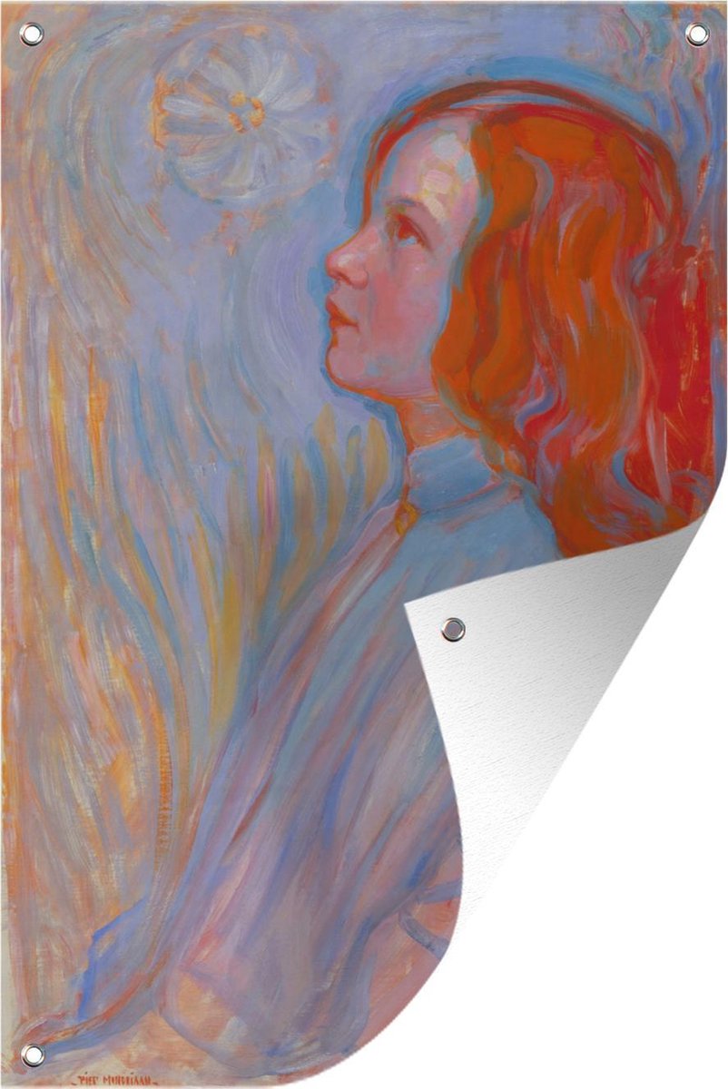 Décoration murale Dévotion - Piet Mondrian - 120x180 cm - Poster jardin ...