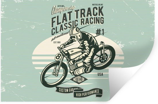 Muurstickers - Sticker Folie - Motor - Retro - Tekening - Quote - 30x20 ...