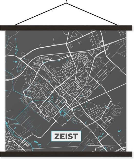 Posterhanger incl. Poster - Schoolplaat - Plattegrond - Zeist - Grijs ...