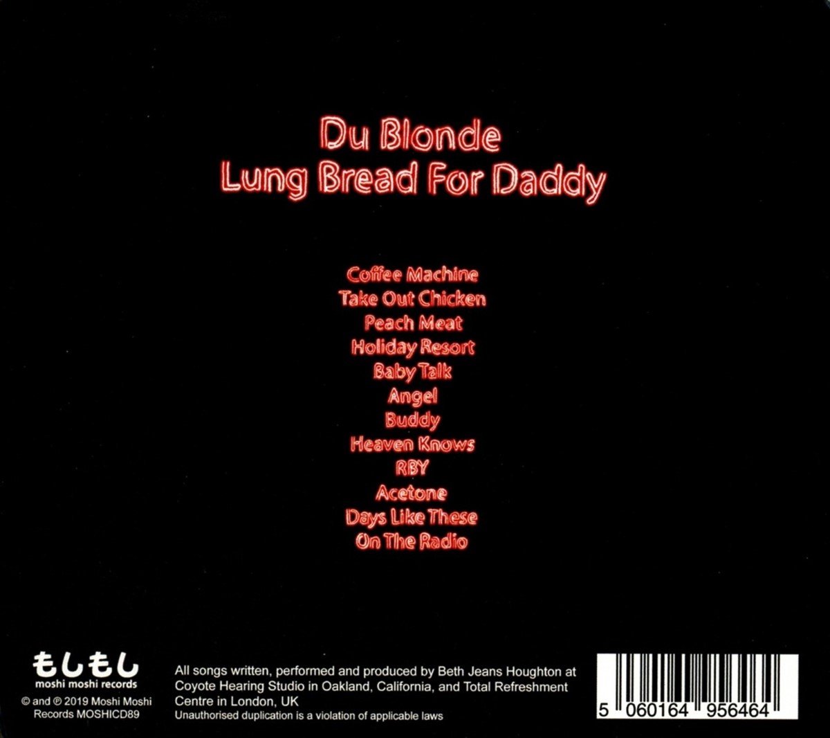 Lung Bread For Daddy (CD), Du Blonde | CD (album) | Muziek | bol.com