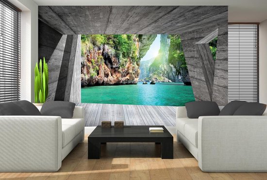 Fotobehangkoning - Fotobehang - Vliesbehang - 3D Behang - Uitzicht het ...