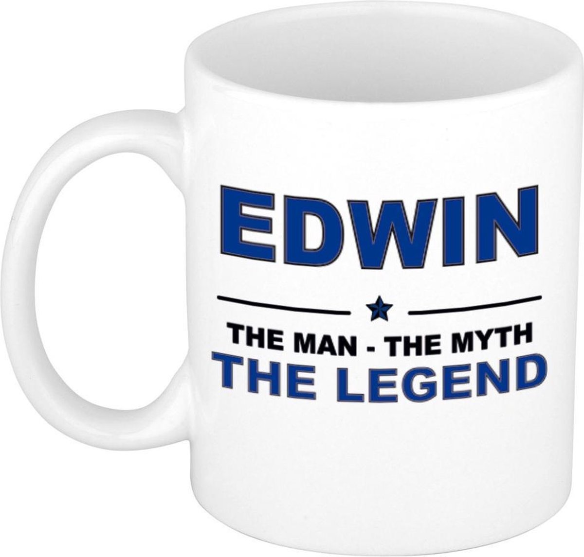 Naam cadeau Edwin - The man, The myth the legend koffie mok / beker 300 ...