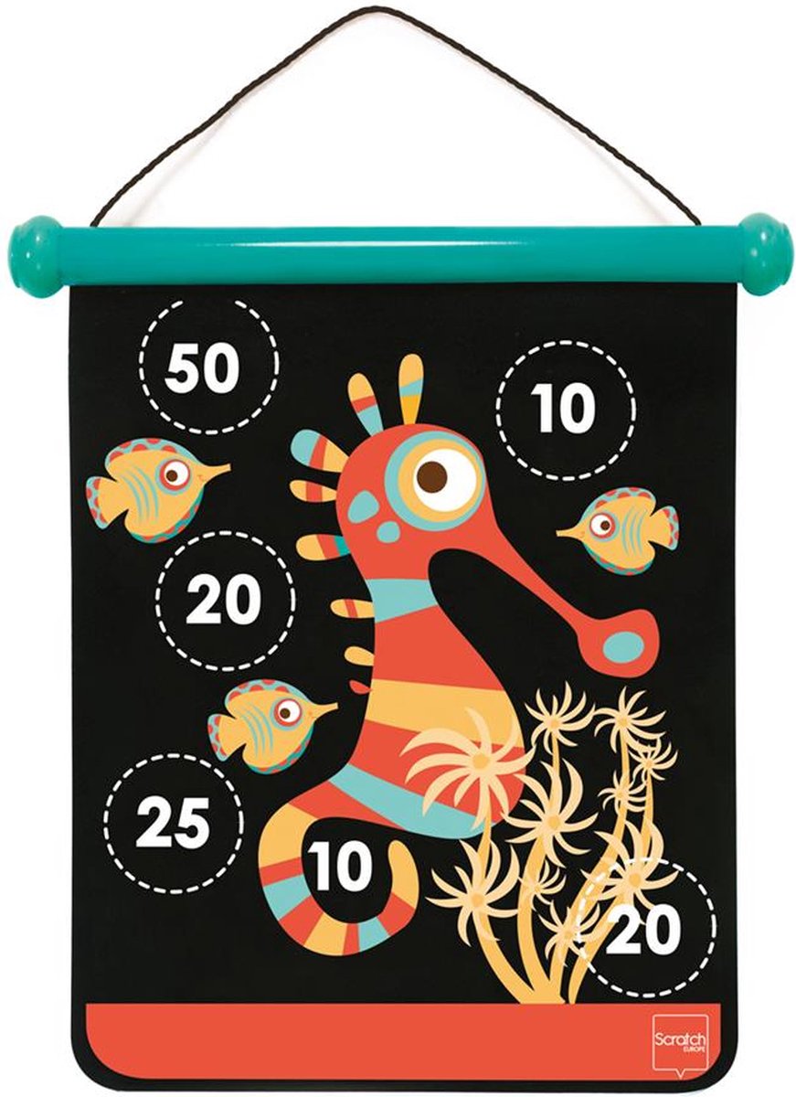 Scratch Active Play: MAGNETISCHE DARTS medium / Oceaan 40x31cm, 2 ...