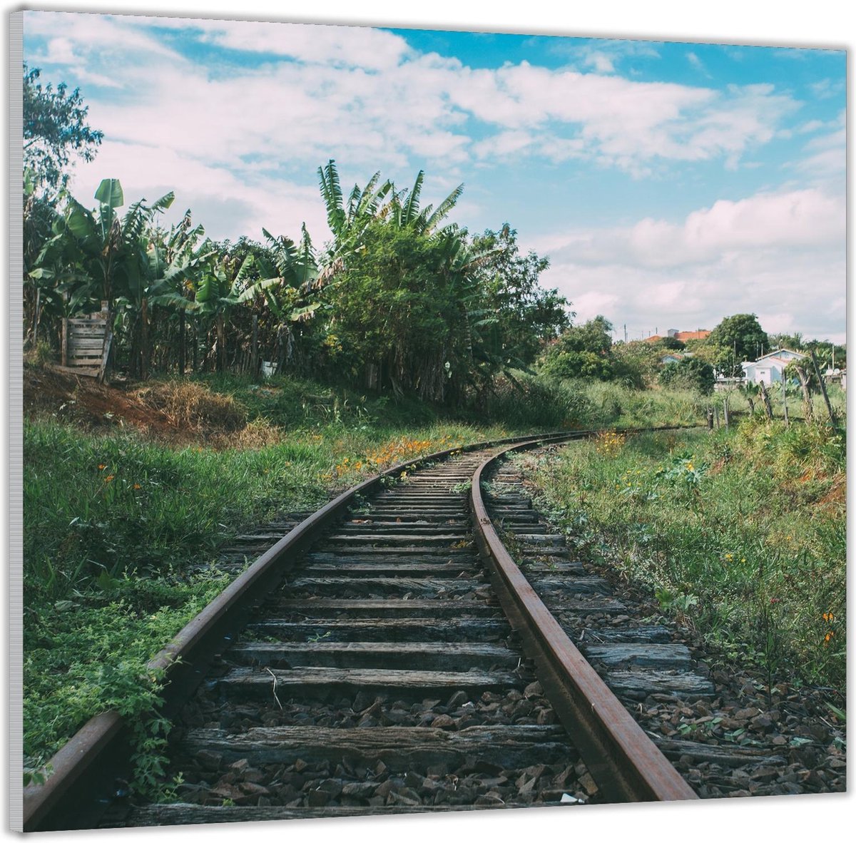 Acrylglas –Treinspoor -100x100 (Met ophang) | bol.com