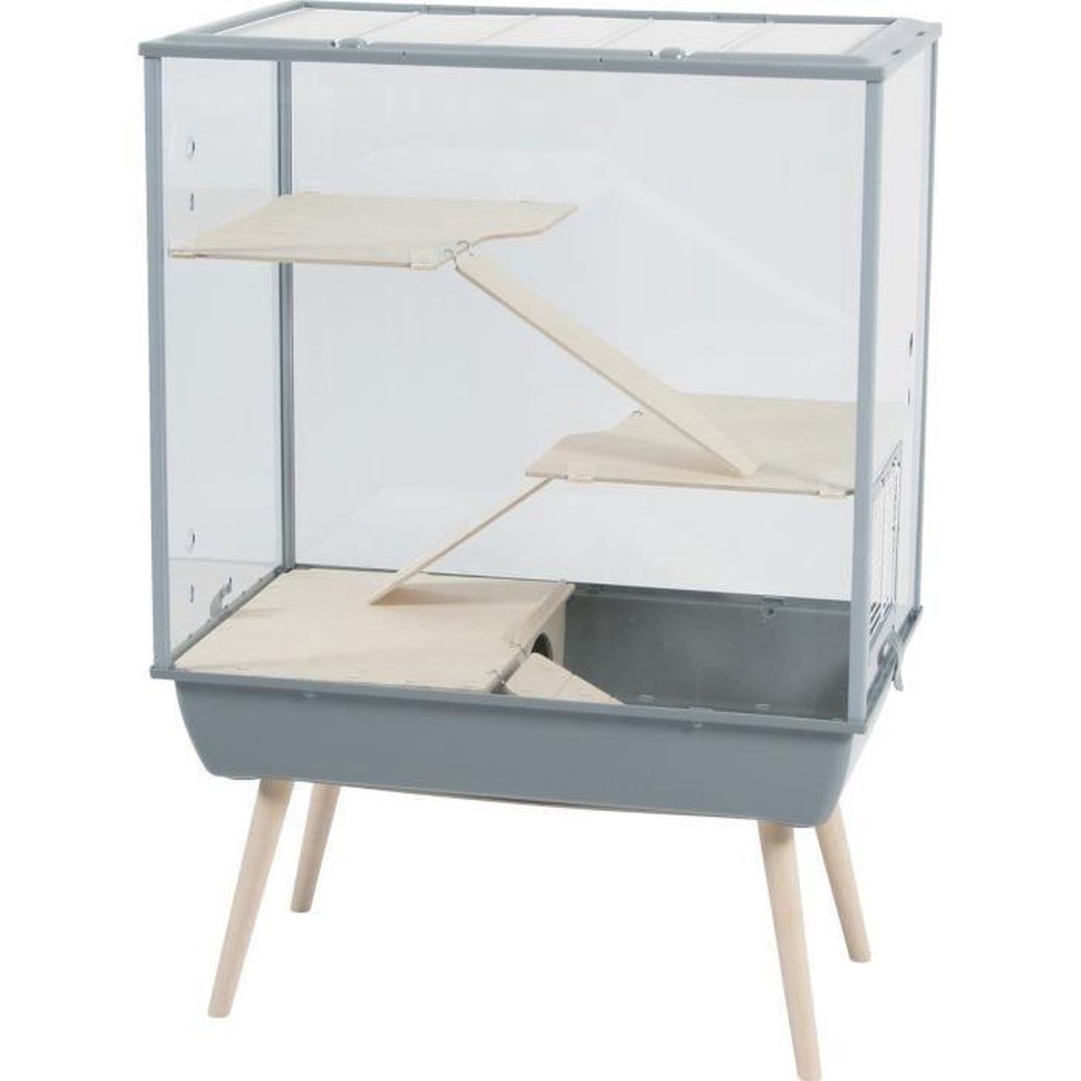 Zolux cage à rongeurs nevo royal plexiglas gris 78x48x109 cm | bol.com
